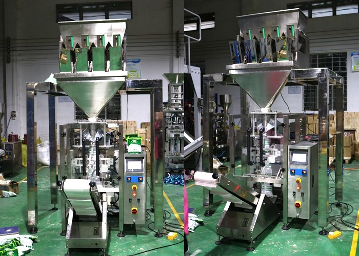 Linear Weigher Multi Head Packing Machine , PE Film Multi Packaging Machine